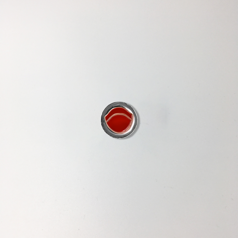 Callie Mask Christmas Enamel Pin - Logo in Red - Callie Mask